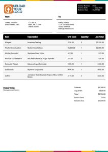 Travel & Tourism Invoice Template - Free Invoicing Software for Small ...